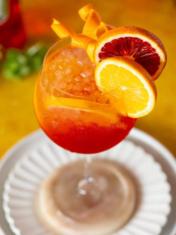 Easy Aperol Soda with Blood Orange Simple Syrup - Essence Eats